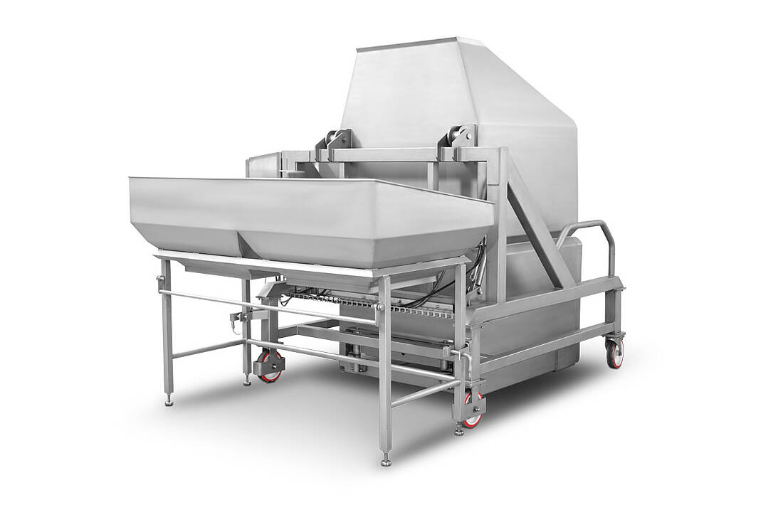 Swing loader for large containers, standard: Mohn GmbH