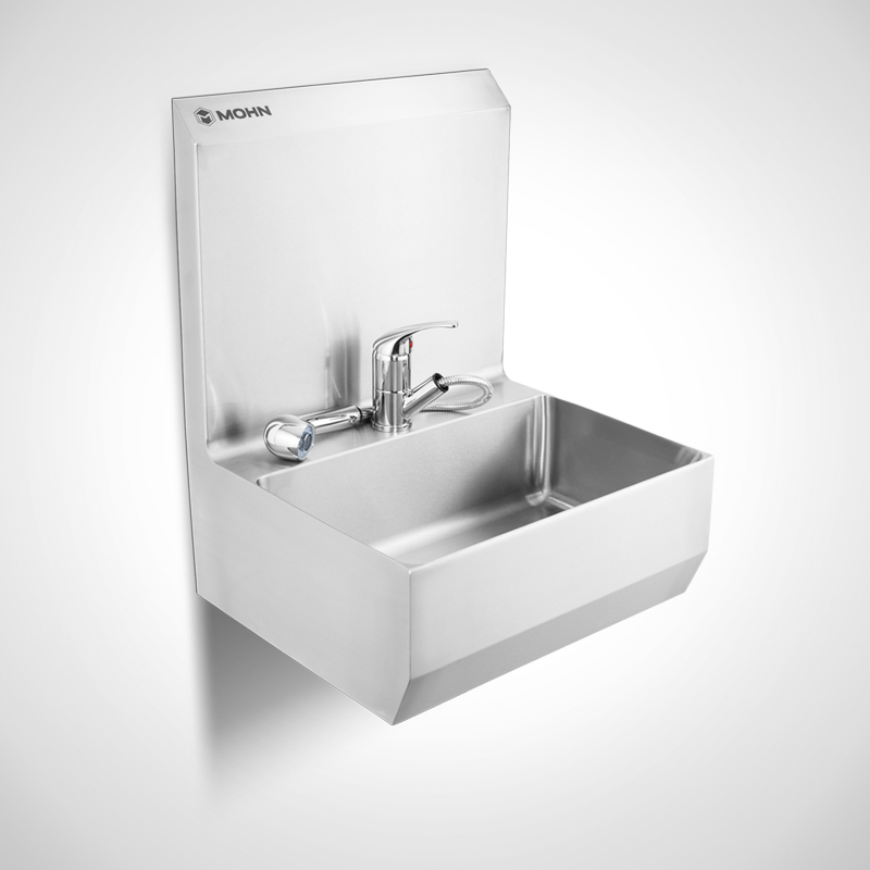 Hand wash basin with rear wall (mixer tap): Mohn GmbH