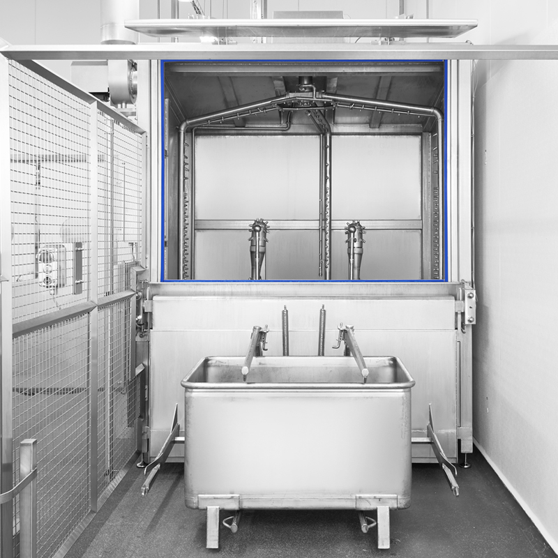 Cabin washing system, 15-25 stacking container/h: Mohn GmbH