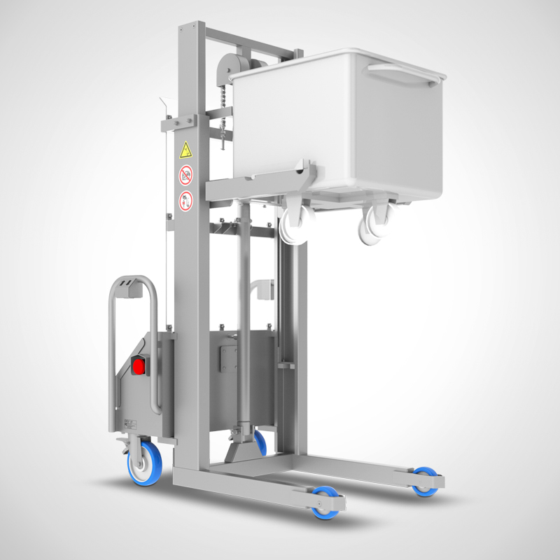 Electric bin stacker for meat bins DIN9797 - Mohn GmbH: Mohn GmbH