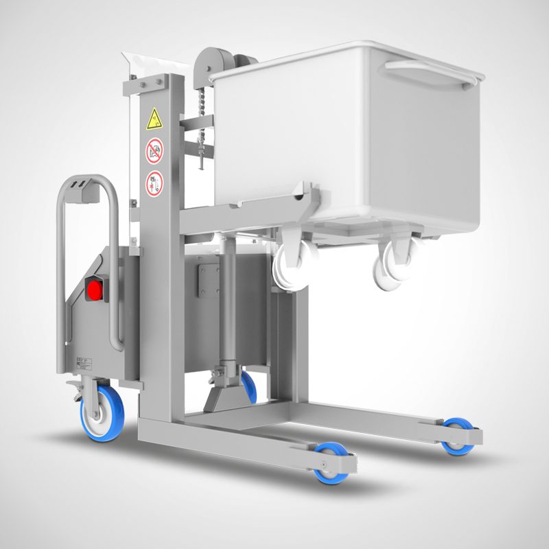 Electric bin stacker for meat bins DIN9797 - Mohn GmbH: Mohn GmbH